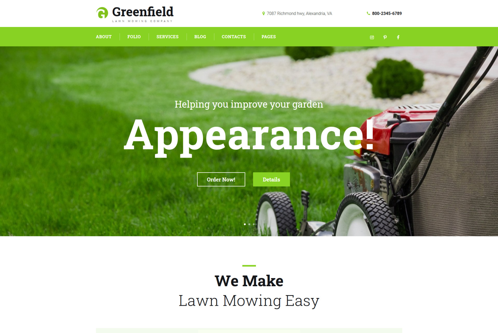 Lawn Care Website Design For Lawn Mowing Service MotoCMS