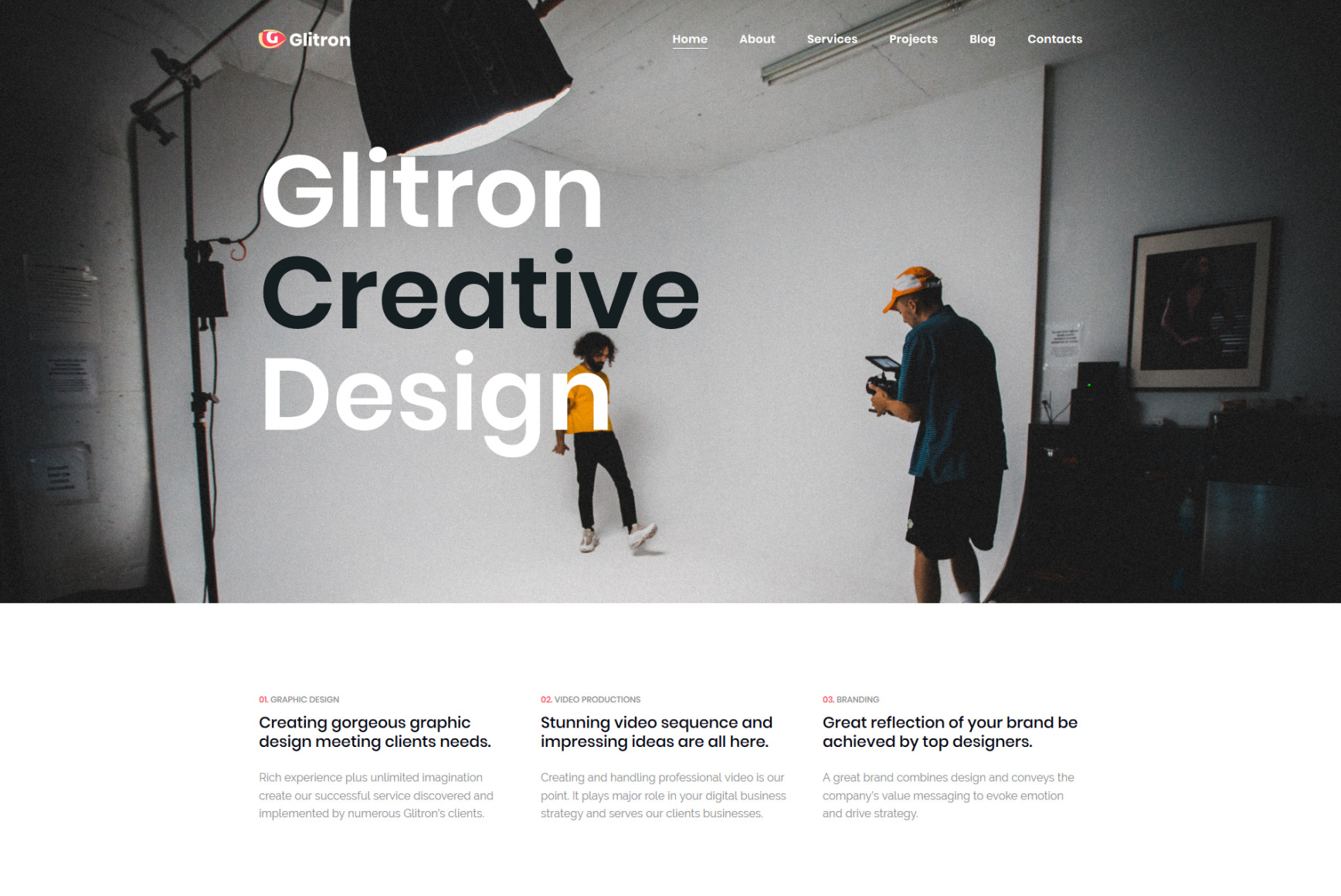 Studio Website Template for Web Designers & Developers - MotoCMS