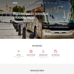 Bus Rental Website Design - Drivero | TemplateMonster