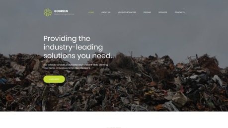 Garbage Disposal Website Design - Gogreen | TemplateMonster