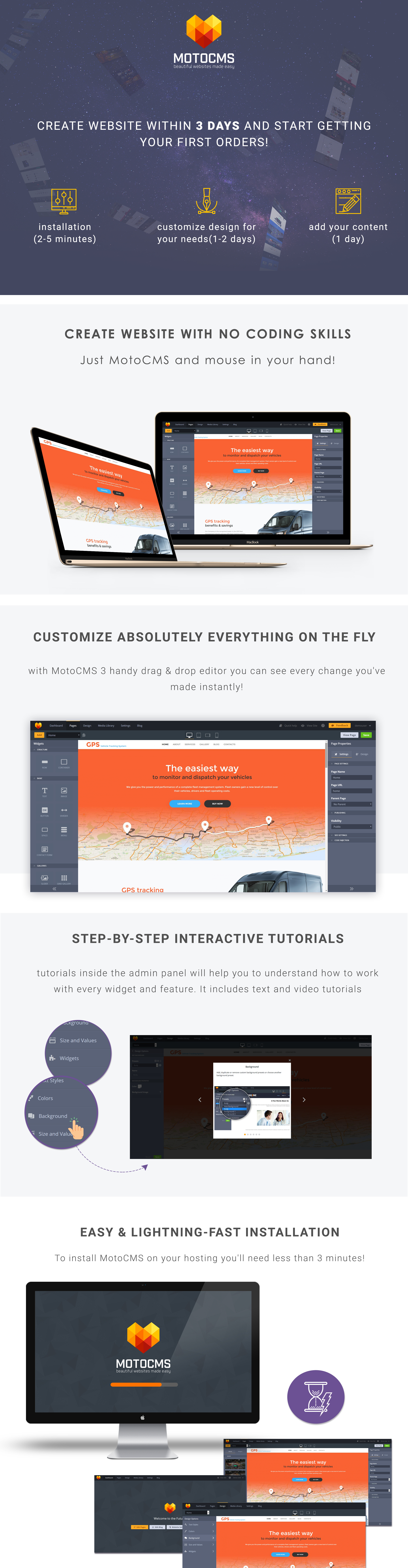 Car Tracking Website Template for GPS Tracking Service - MotoCMS