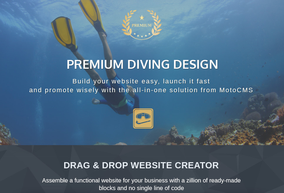 Scuba Diving Website Template for Snorkeling Club - MotoCMS