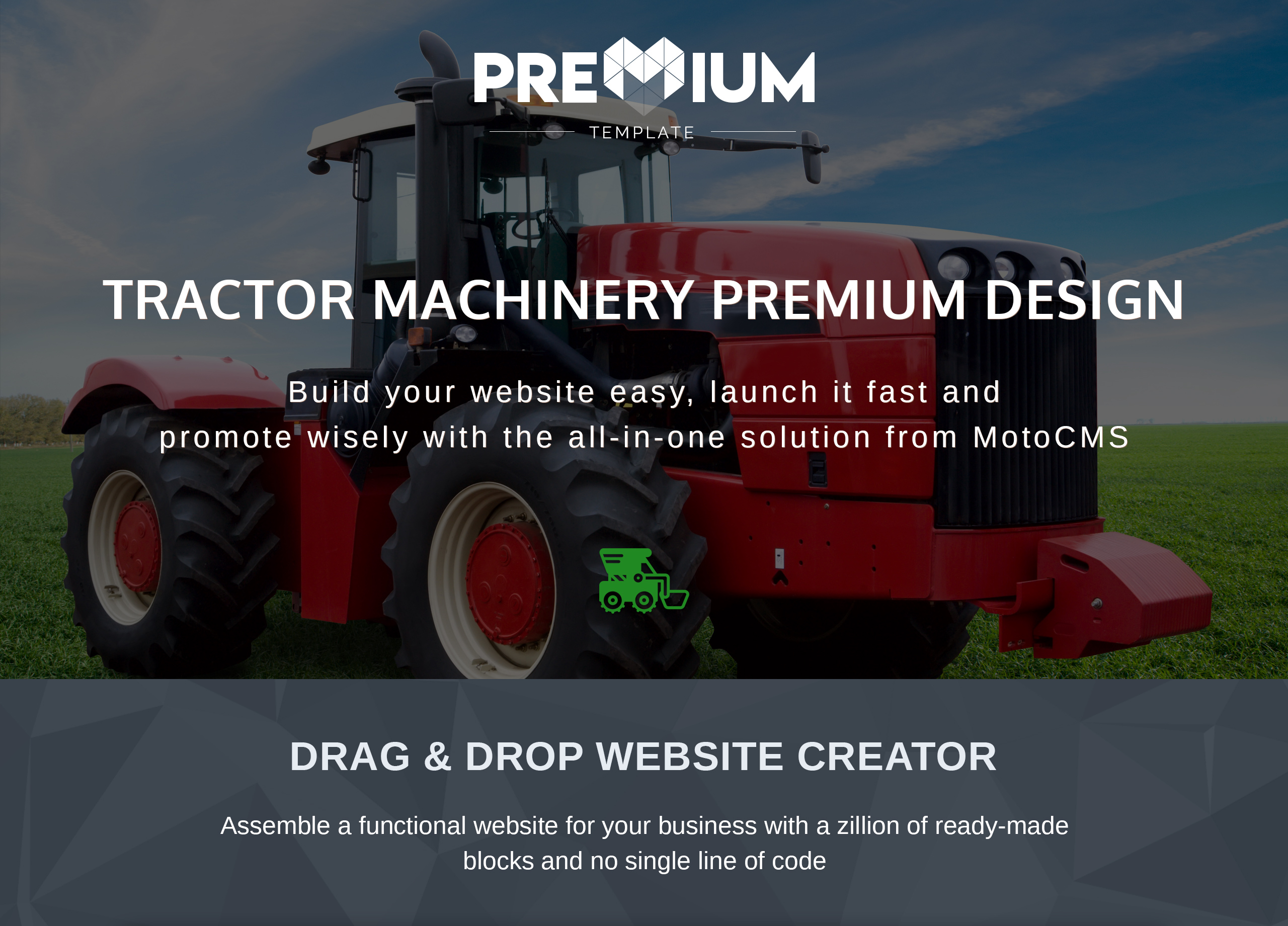 Tractor Website Template for Machinery Rentals - MotoCMS