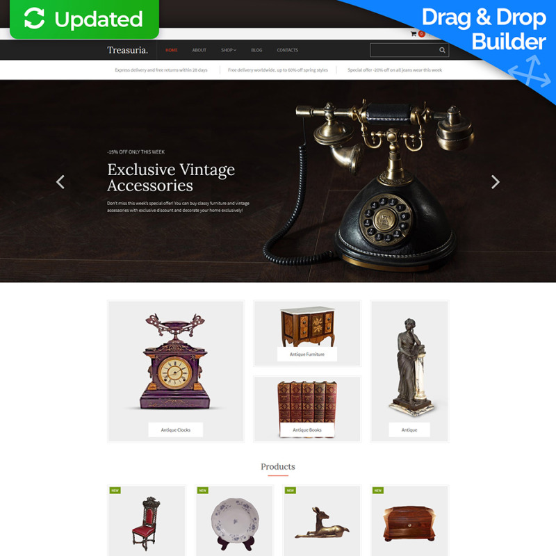 Antique Website Template Antique Dealer Website Design Template