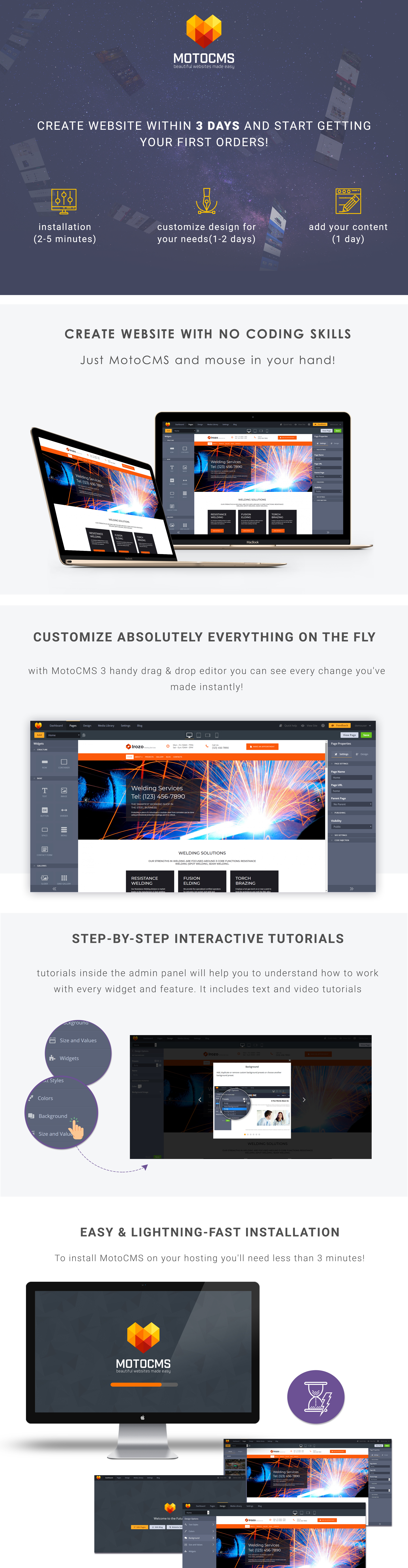 Welding Website Template for Industrial Company - MotoCMS