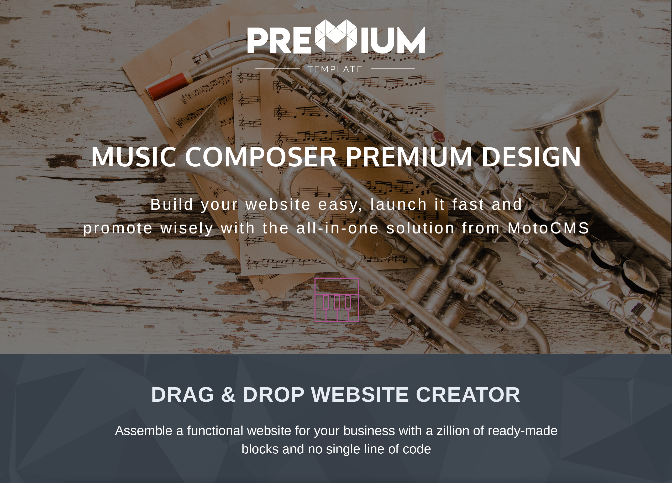 Music Composer Website Template for Personal Site - MotoCMS