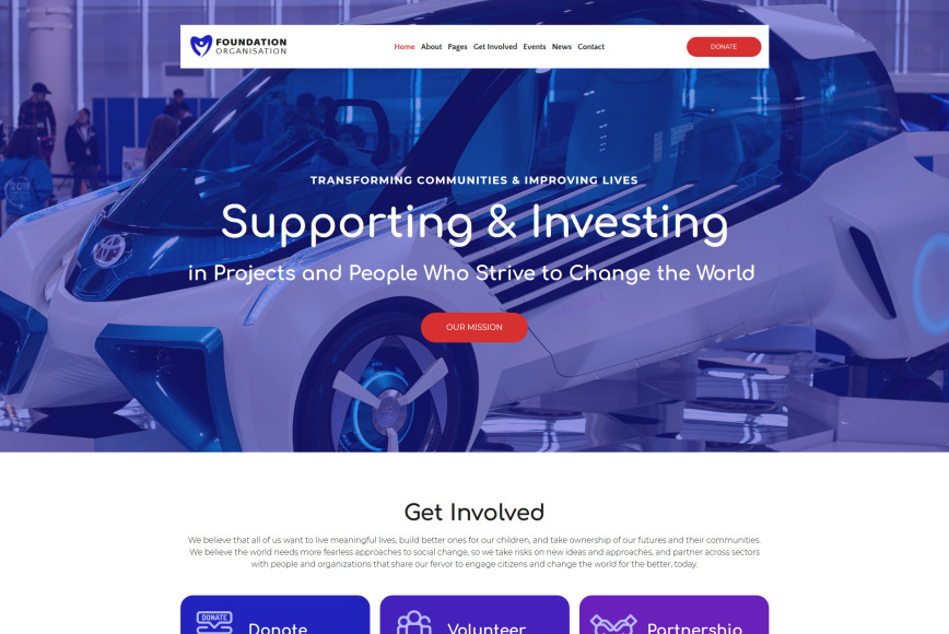 Foundation Website Design for NGOs - MotoCMS