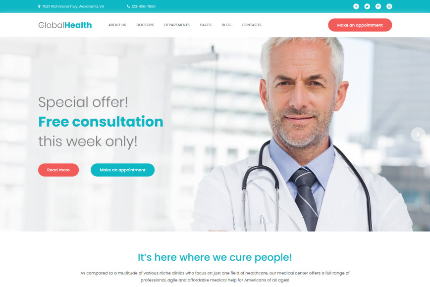 Medical Office Website Design Template - MotoCMS