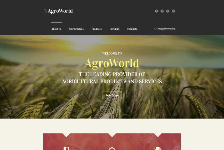Agriculture Website Template - MotoCMS