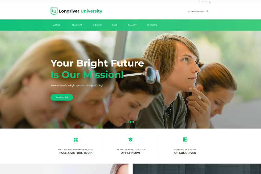 University Website Design - MotoCMS