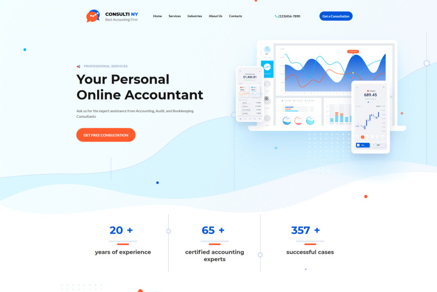 Accountant Website Design - MotoCMS