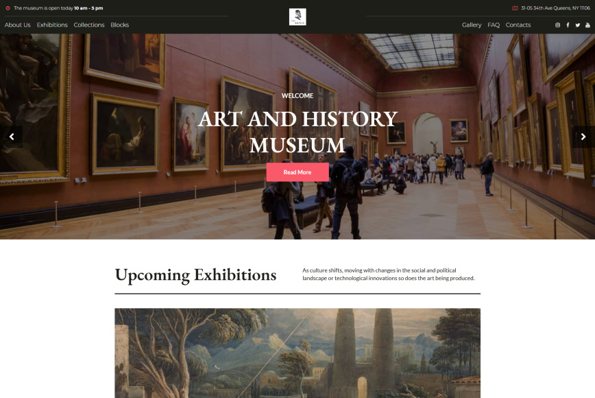 Exhibition Website Template - MotoCMS