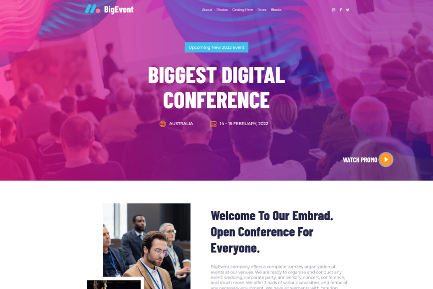 Summit Website Template - MotoCMS