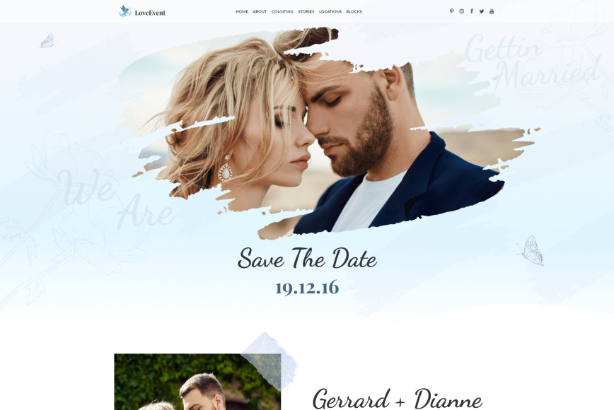 Wedding Invite Website Template - MotoCMS