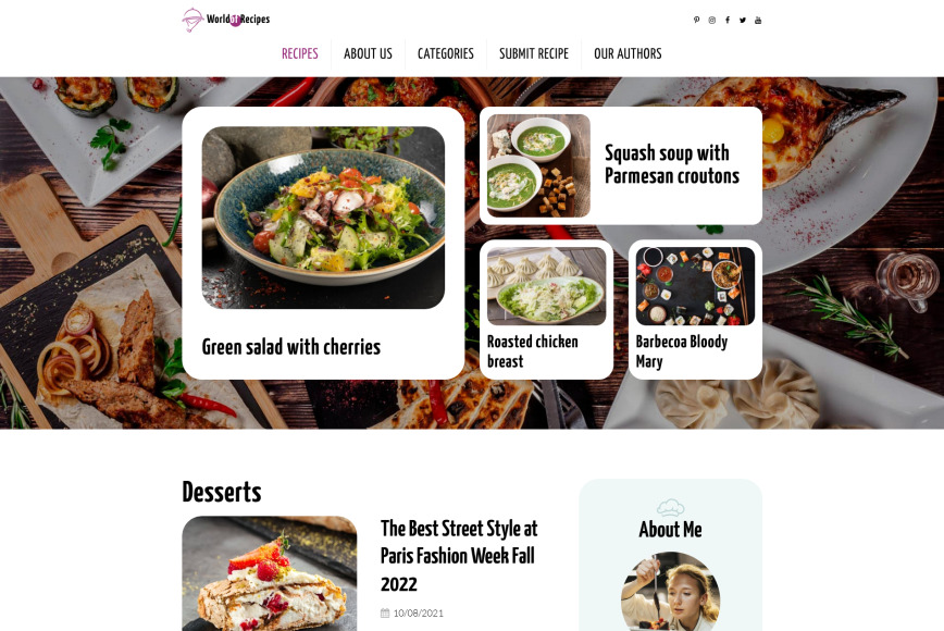 Cooking Recipes Website Template - MotoCMS