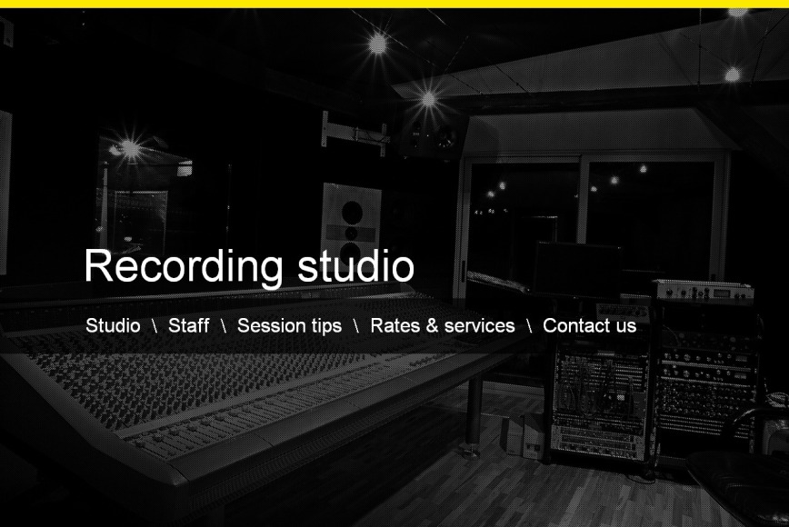 Dark Web Template for Audio Recording Studios - MotoCMS