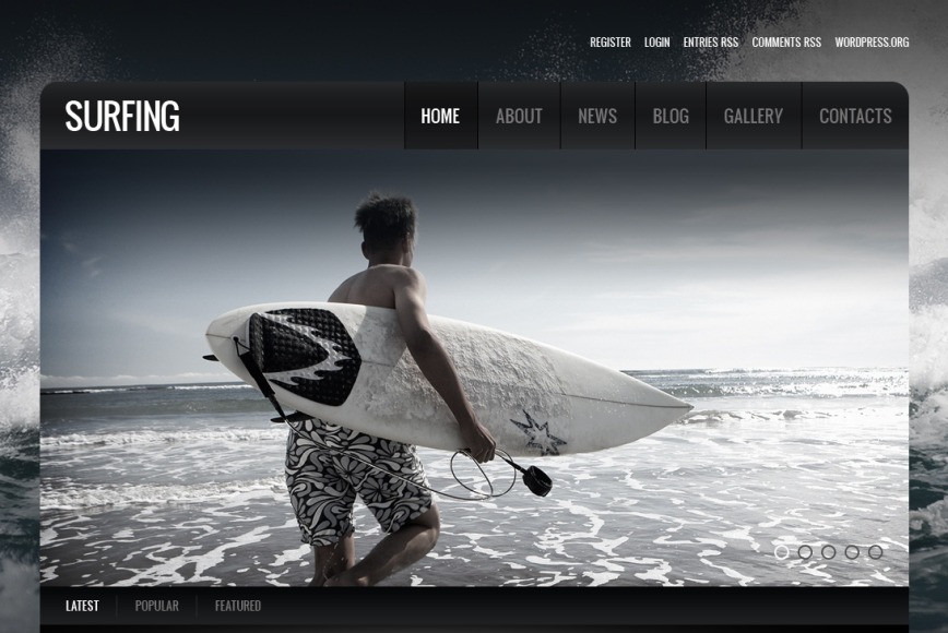 Extreme Surfing Website Template with Impressive Image Slider - MotoCMS