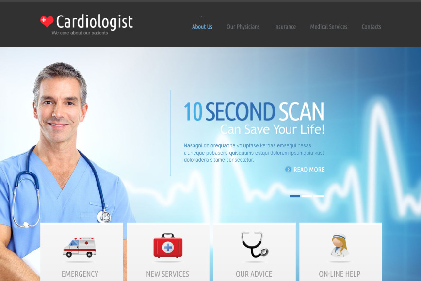 Medical Website Template for Heart Centers and Cardiologists - MotoCMS