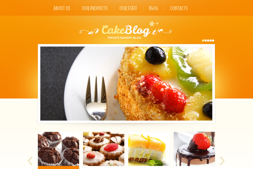 Bright Yellow Cooking Website Template - MotoCMS