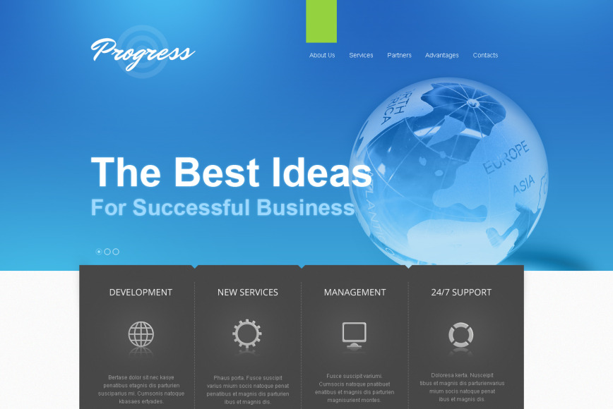 Business Web Template with a Clean Style Design - MotoCMS