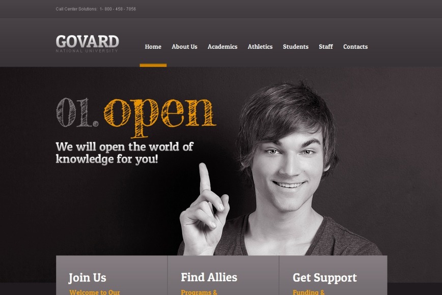 Career Center Website Template in Dark Colors - MotoCMS
