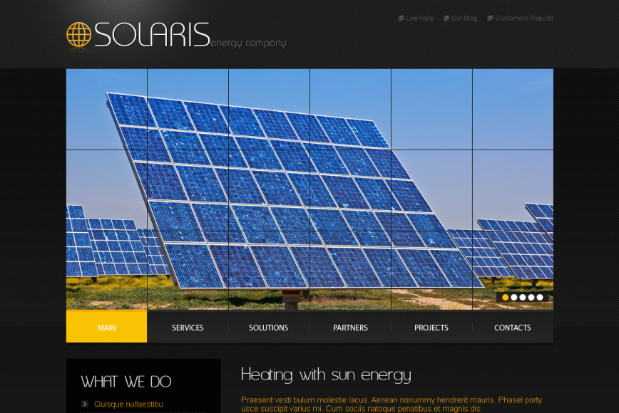 Solar Energy Website Template for Small Business - MotoCMS