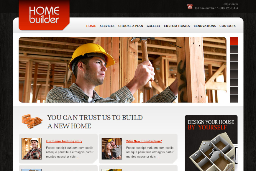 Construction Company Website Template with Wood Background - MotoCMS
