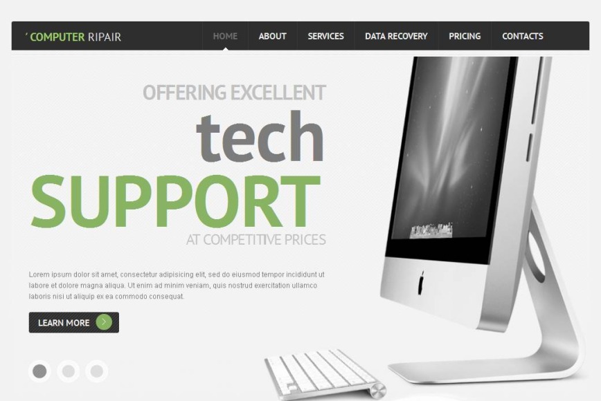 Computer Repair Services Website Template - MotoCMS