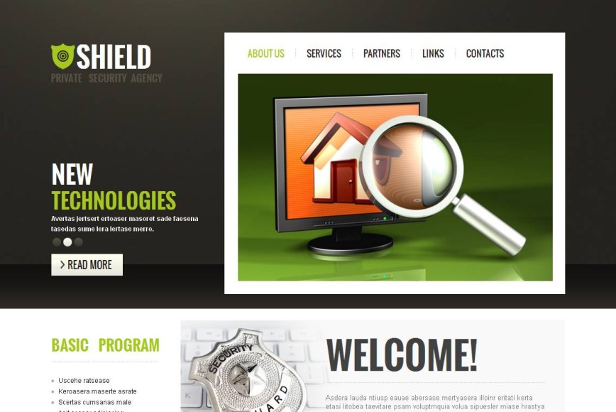 Private Security Agency Template with Creative Menu Design - MotoCMS