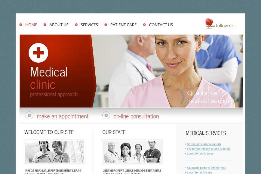 Med Clinic Website Template with Fixed jQuery Slider - MotoCMS