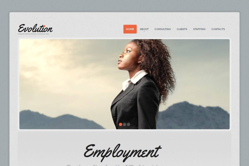 HR Consulting Website Template in Gray Tones - MotoCMS
