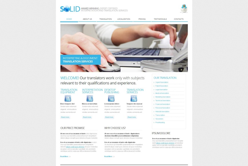 Translation Bureau Website Template with jQuery Content Slider - MotoCMS