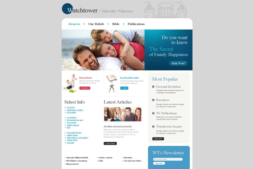 Simple Website Template for Religious Organizations - MotoCMS