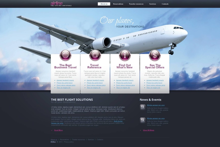 Airline Website Template