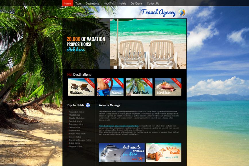 Website Template with Picturesque Background for Travel Agencies - MotoCMS