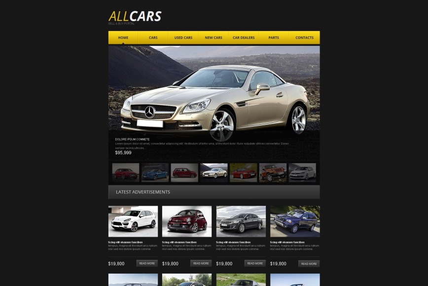 Cars Website Template with CMS - MotoCMS