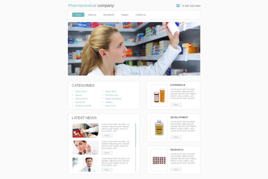 Free Pharmacy Website Design Templates Printable Templates