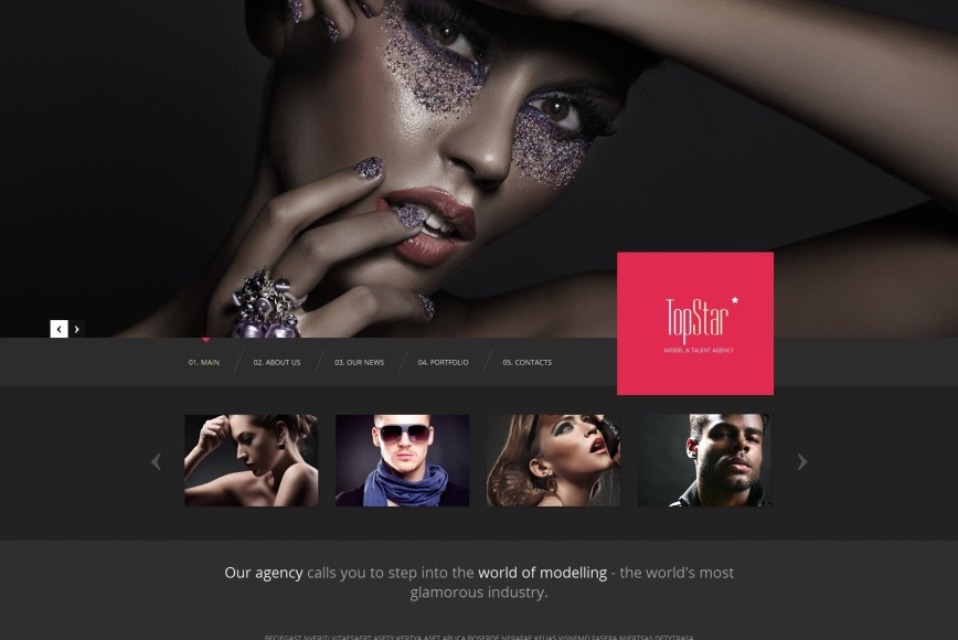 Creative Website Template for Modeling Agency - MotoCMS