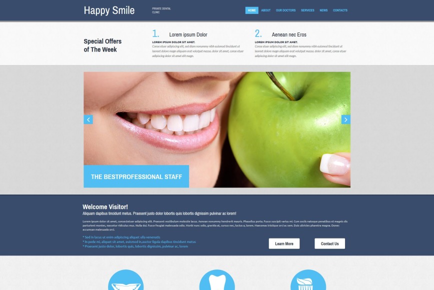 Dental Web Page Design for Dentistry Clinic - MotoCMS