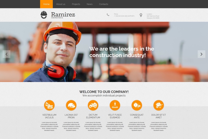Construction Web Template for Civil Engineers - MotoCMS