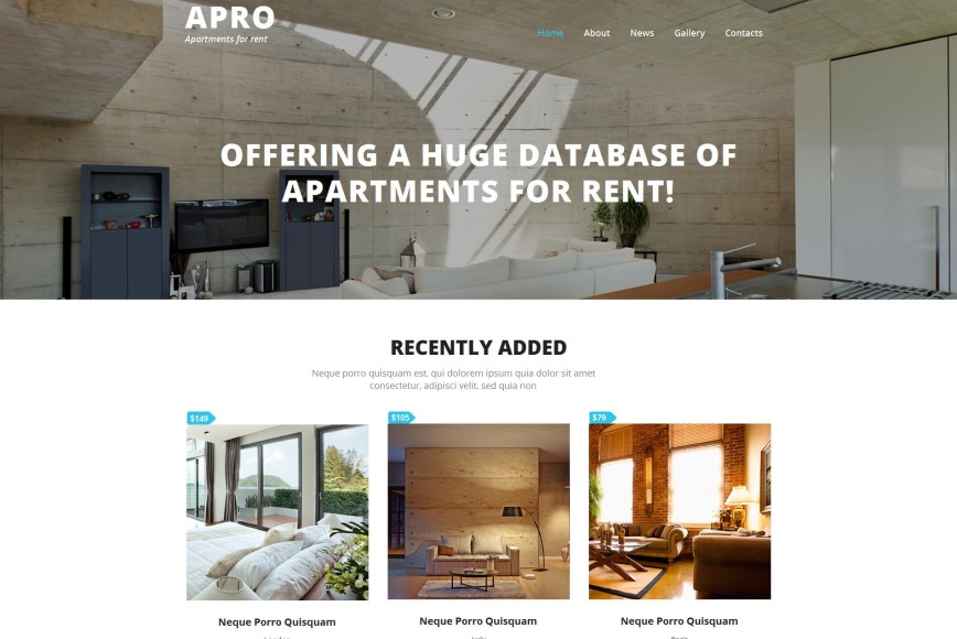 Real Estate Rental Website Template for Realtor Site - MotoCMS