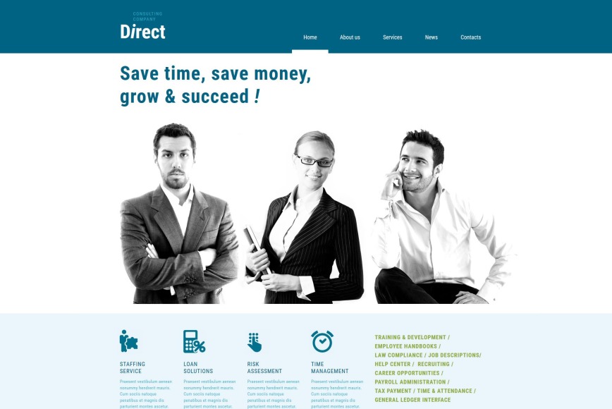 Simple Business Website Template for Consulting Company - MotoCMS