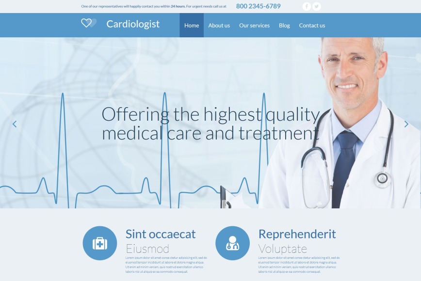 Medical Office Website Template for Cardiologist Site - MotoCMS