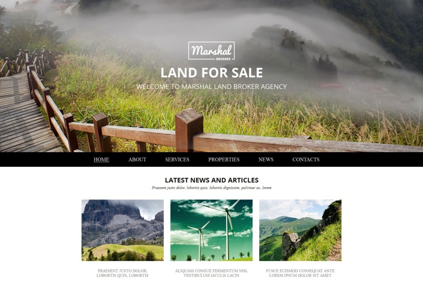 Land Sale Website Template - MotoCMS