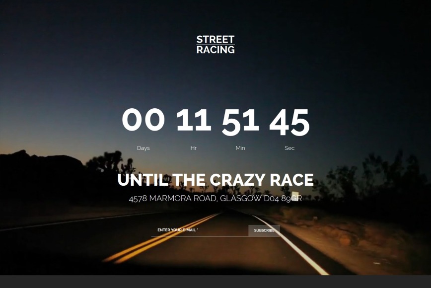 Single-Page Template for Racing Website - MotoCMS