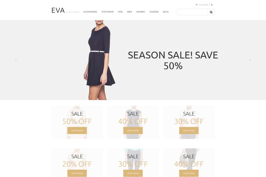 Best Apparel Website Design for Clothing Shop - Eva - MotoCMS
