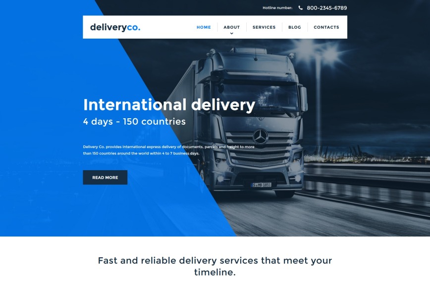 Delivery Service Website Template for Express Company - MotoCMS