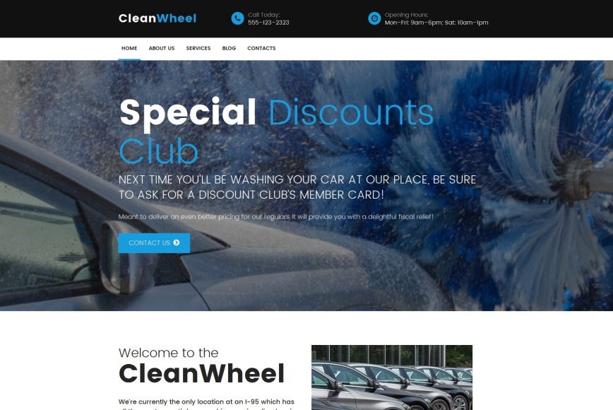 Car Wash Website Design for Auto Cleaning Services - MotoCMS