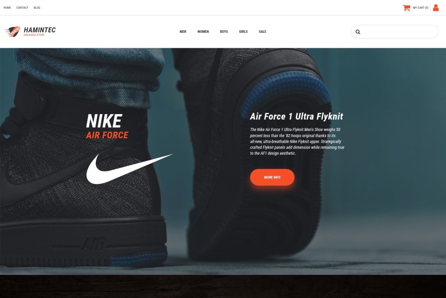 Shoes Website Template For Sneakers Store MotoCMS