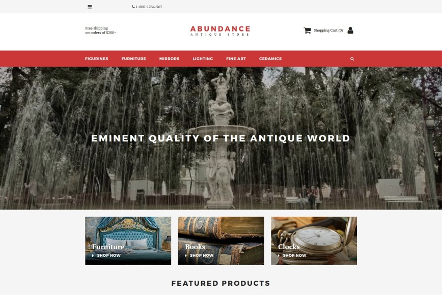 Antique Shop Website Template for Antique Dealer - MotoCMS